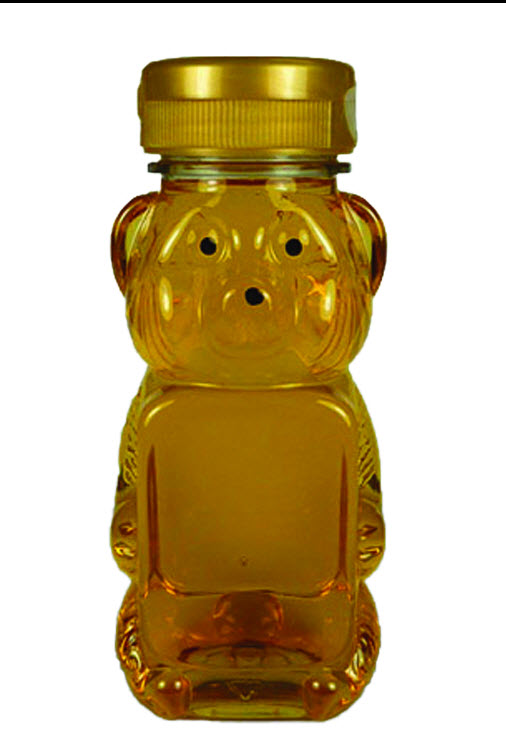 Item # GC8PETHB, 8 OZ PET Honey Bear, Paneled On WB Bottle Supply Co., Inc.